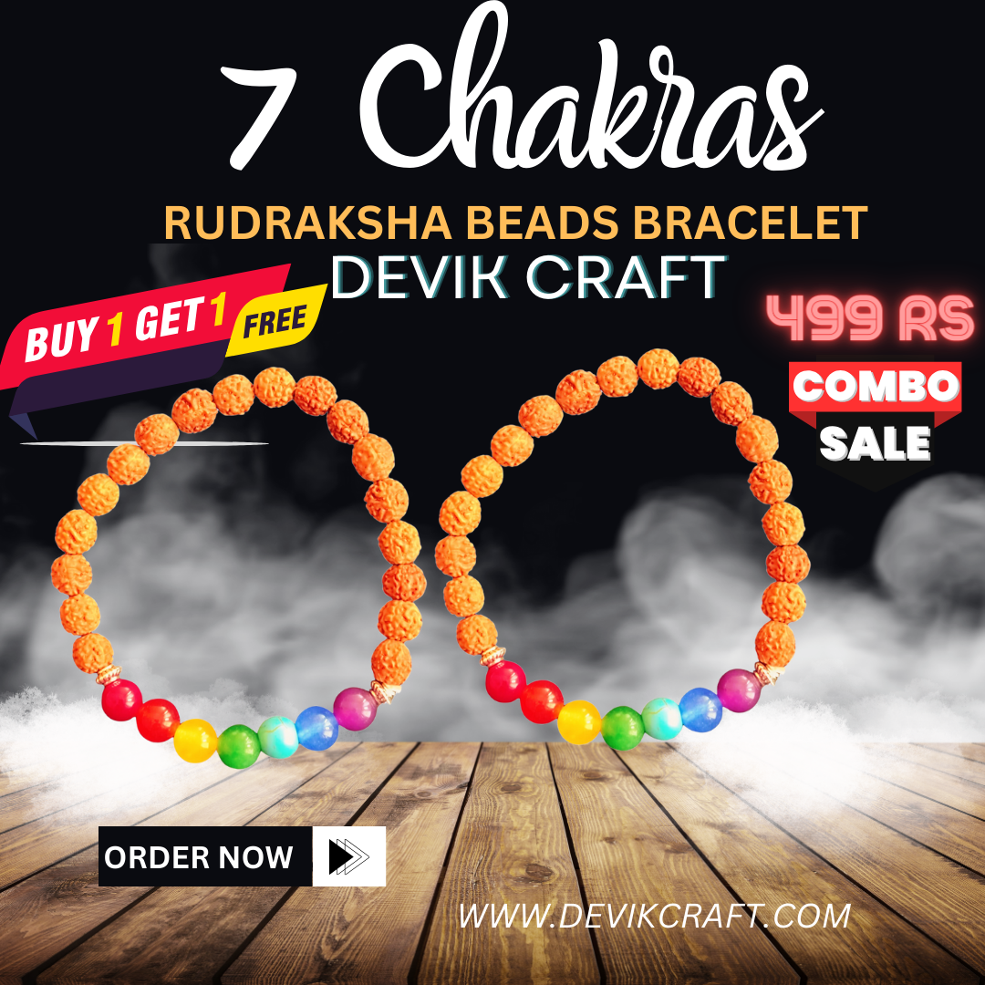 7 Chakra Bracelet With Rudraksha Original Certified – DevikCraft